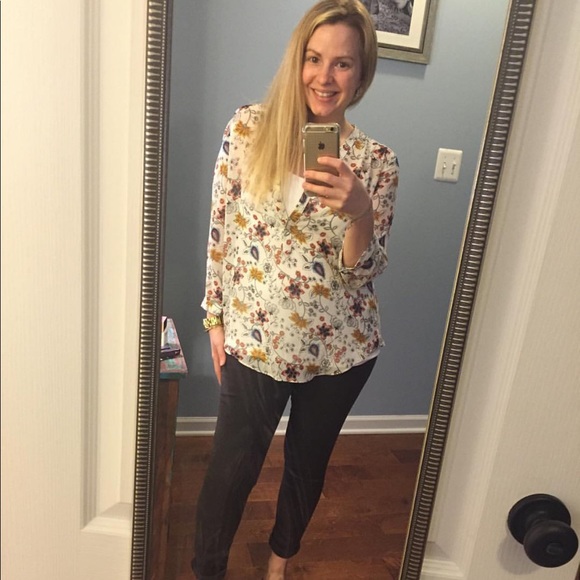 fun 2 fun | Tops | Fun2fun Rahn Henley Blouse Size L | Poshmark